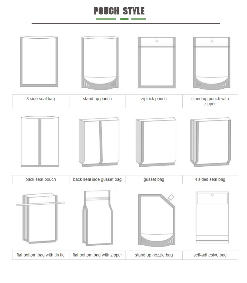 Badu Bg Затваряща се пластмасова торбичка за съхранение с цип прозрачна матирана торбичка за