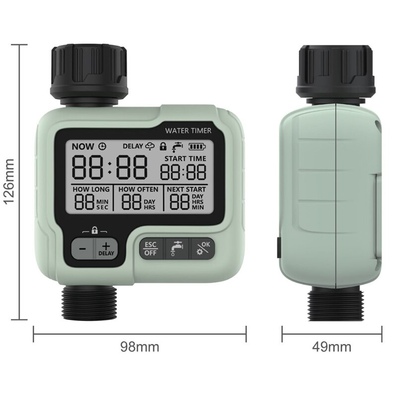 Badu Bg Електронен голям Lcd дисплей Автоматична напоителна система Градински таймер за вода с 3