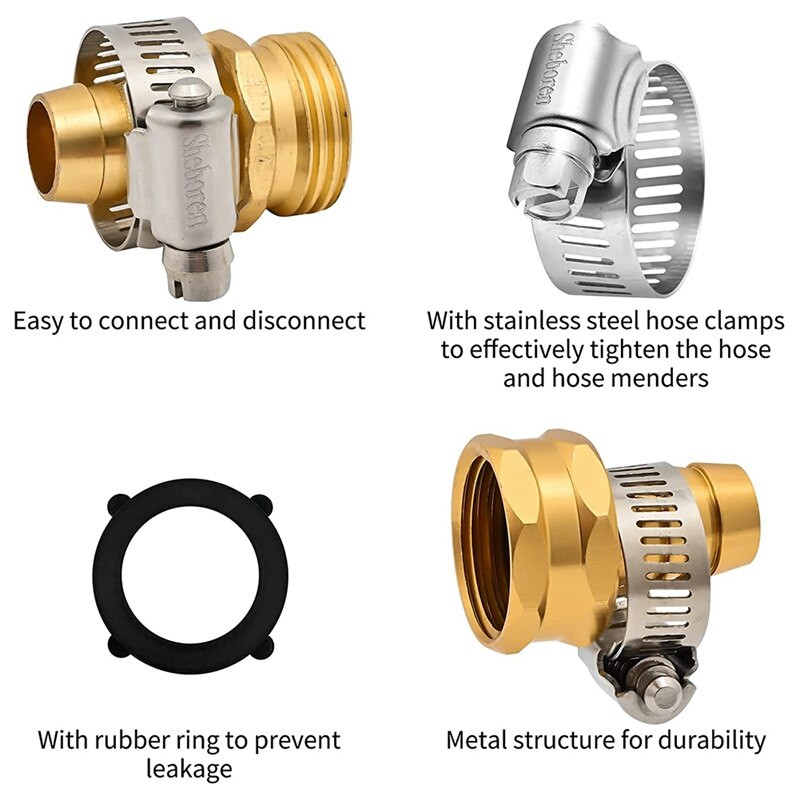 Badu Bg Промоция Комплект за ремонт на градински маркуч Комплект за ремонт на алуминиев маркуч