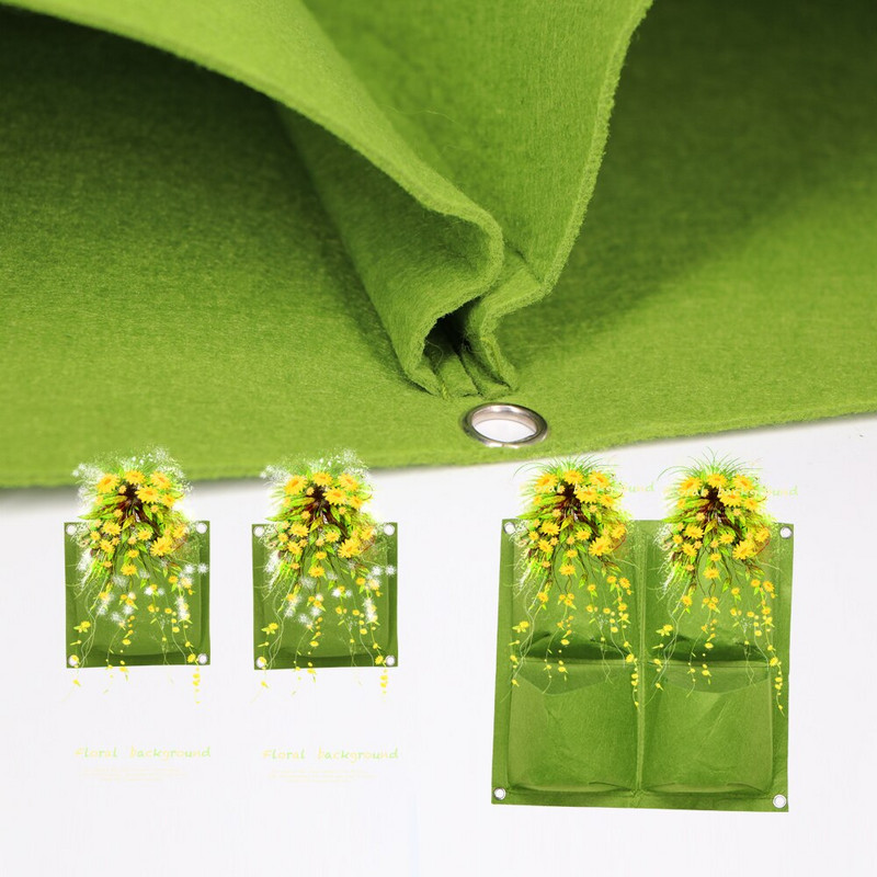 Badu Bg 1 6 джоба Вертикални зелени чанти за отглеждане Монтирани на стена Висящи саксии за