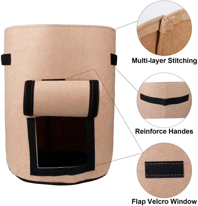 Badu Bg 10 галона торби за отглеждане на картофи Градински саксии Засаждане на зеленчуци