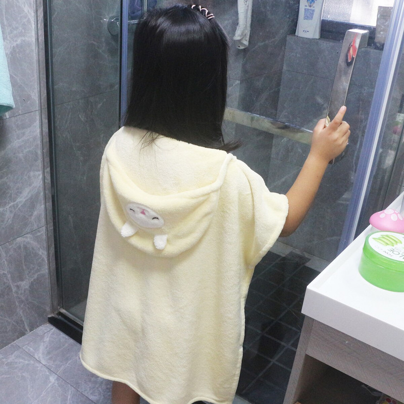 Badu Bg Нова детска сладка карикатура с наметало с качулка Плажна кърпа