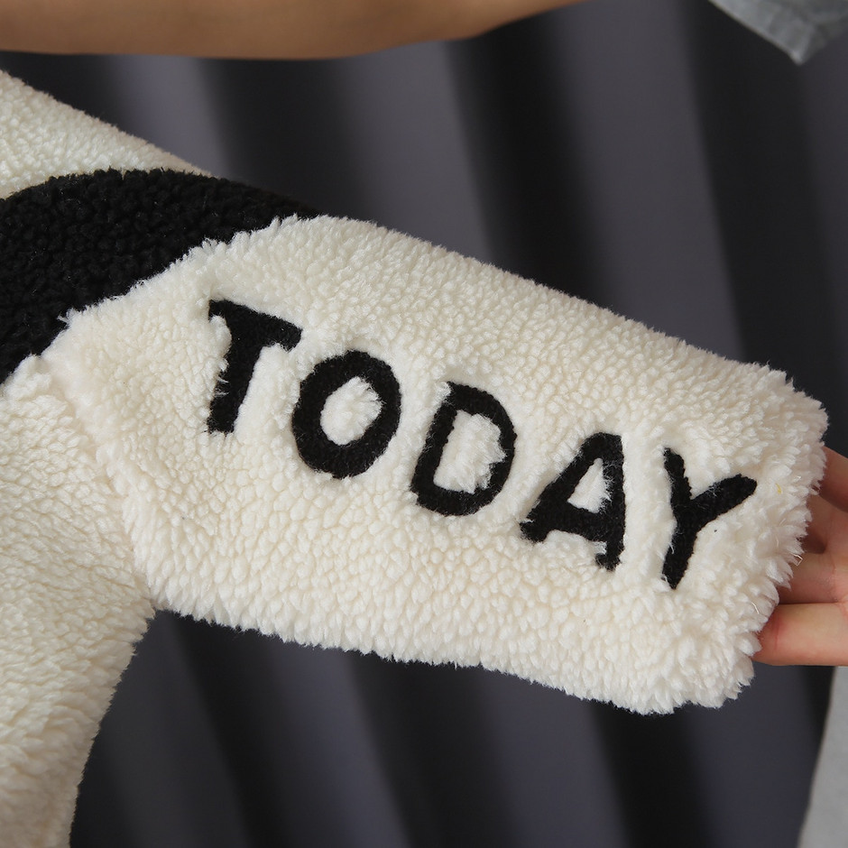 Badu.bg Поларено руно Есен Зима Плюшени детски якета за бебета момичета Топли детски палта за ...